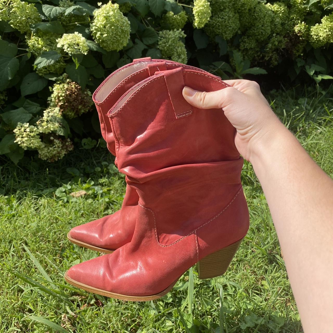 Strawberry red mini cowboy boots The kind of... - Depop
