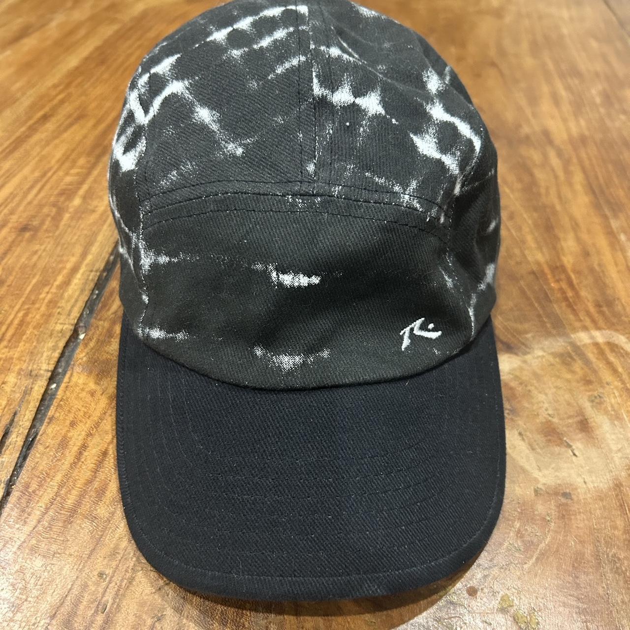 Vintage RUSTY Black and white tie dye cap - Depop