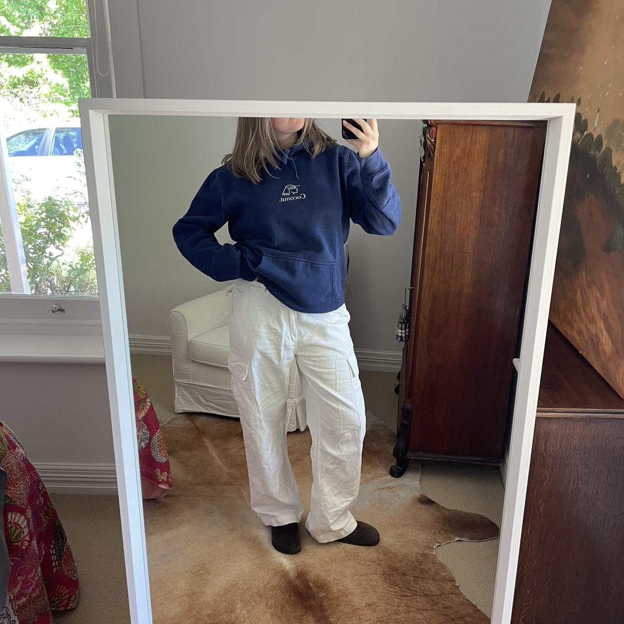 Coconut Clothing Navy Oversized Hoodie | Depop