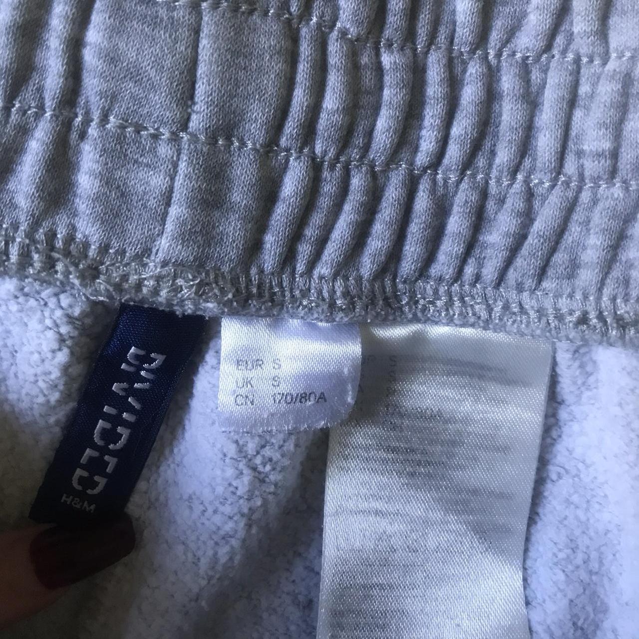 mens h&m grey trackies with pockets in size s worn a... - Depop