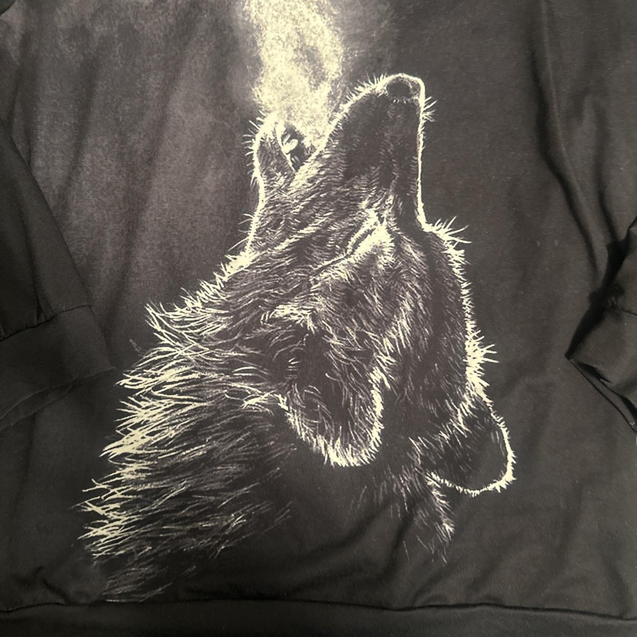 Emo Y2K wolf long sleeve #y2k #emo #goth... - Depop