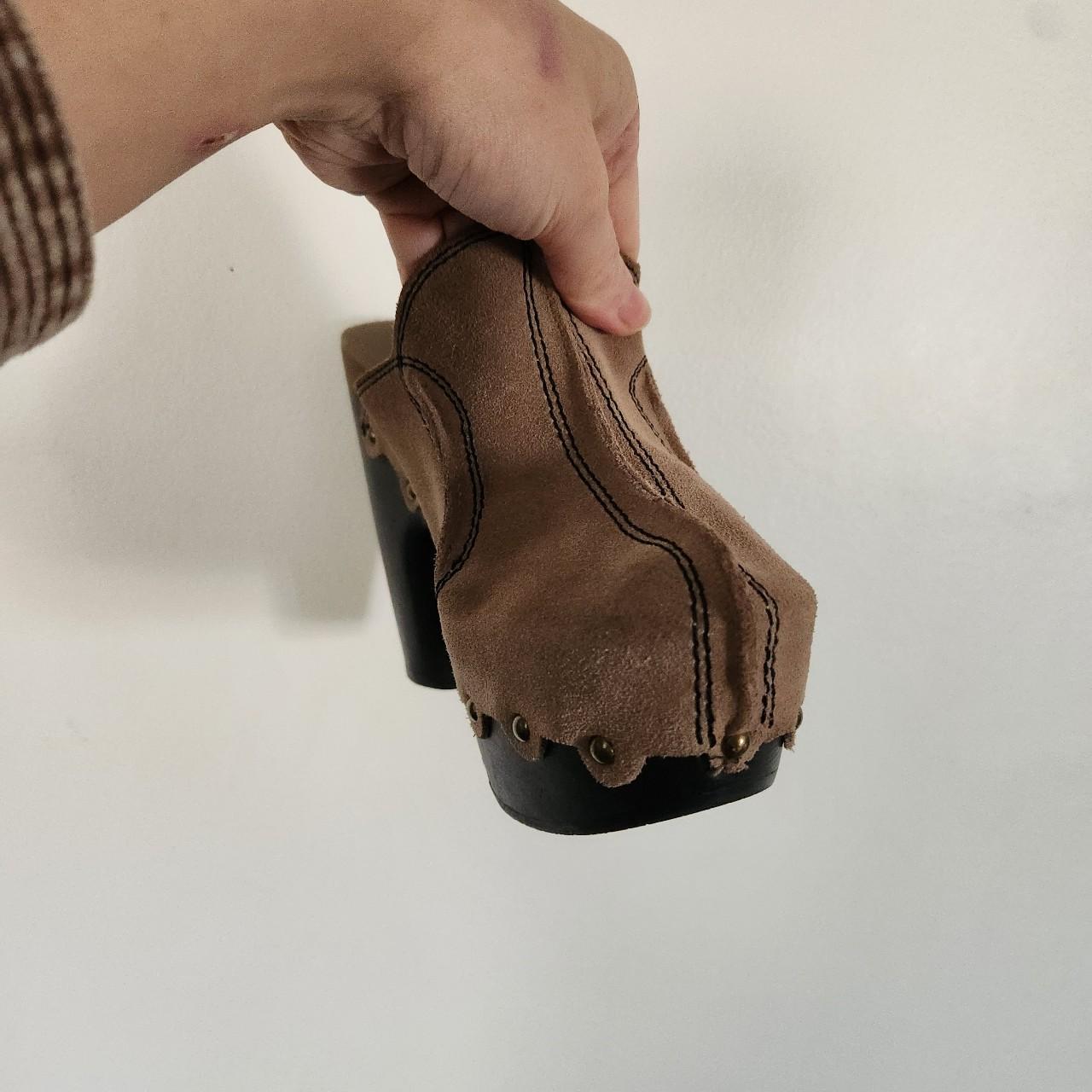 Flogg chunky suede platform clogs #suede #clogs... - Depop