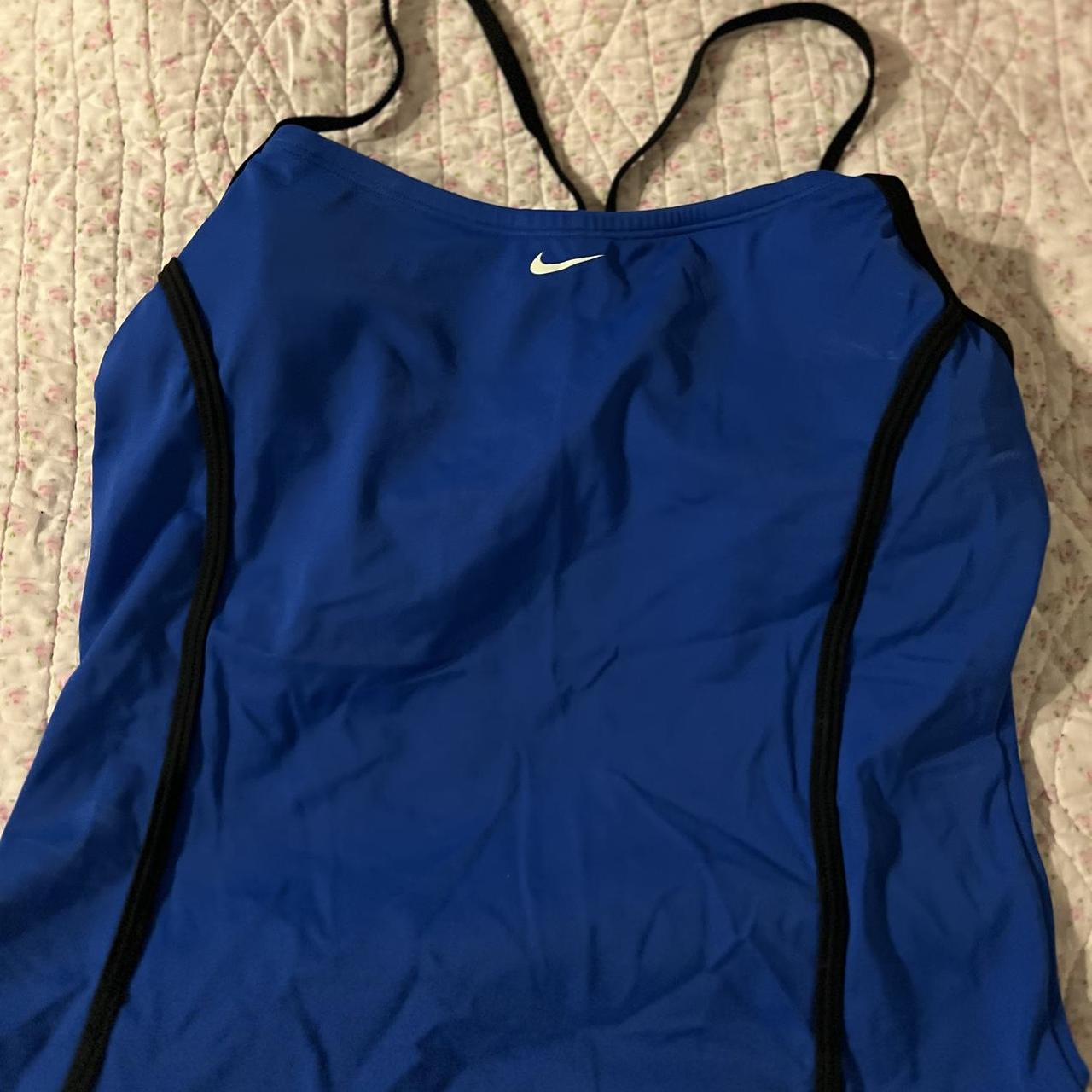 Nike Royal blue swim top Size M (10) Little flaw as... | Depop