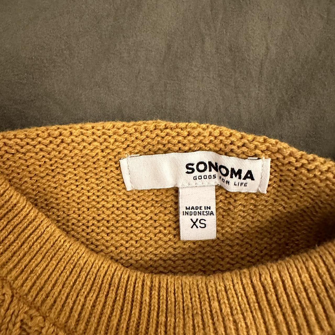 goldenrod sweater with unique knit pattern (I... - Depop