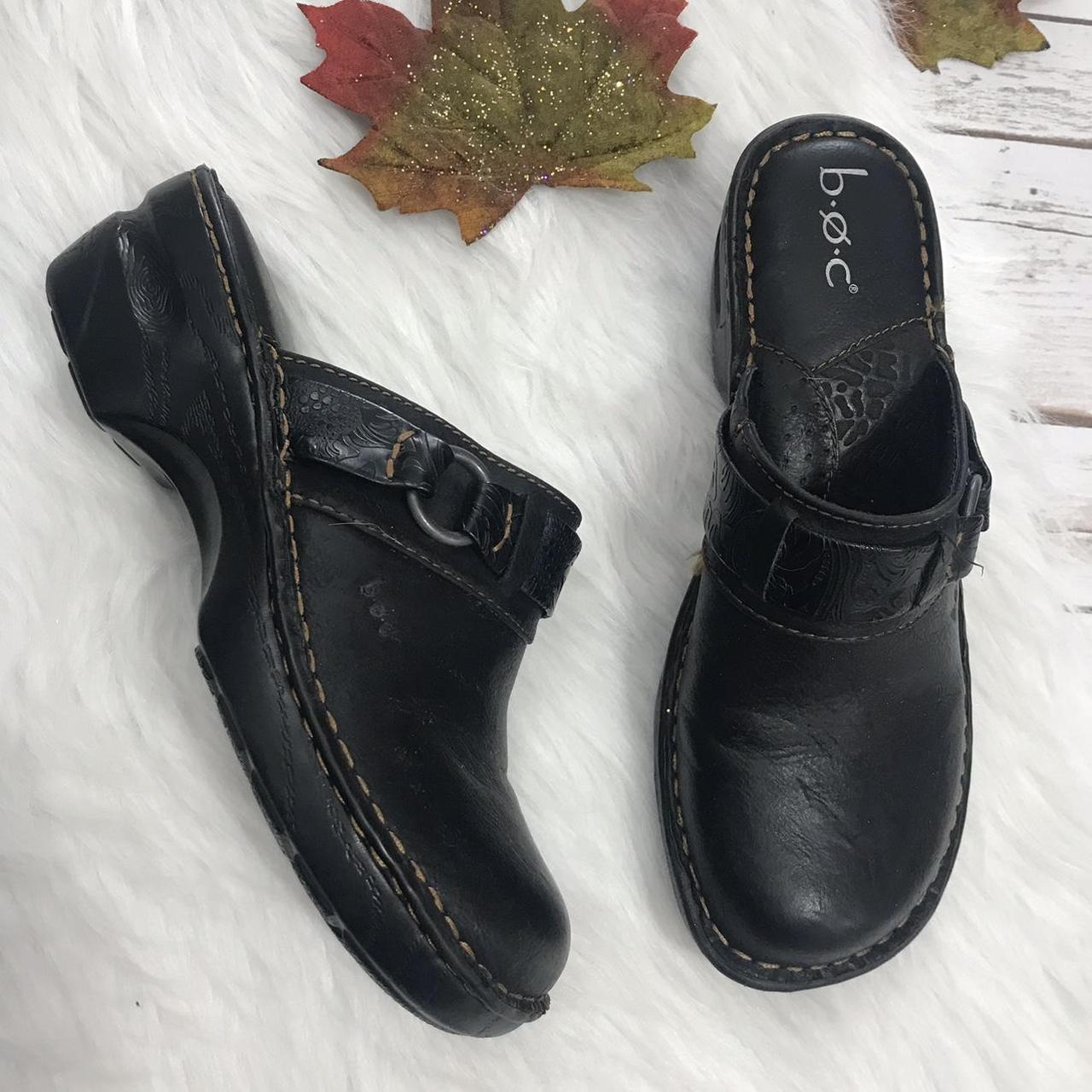 BOC Madeline black wedge heel mule clog shoe Man... - Depop