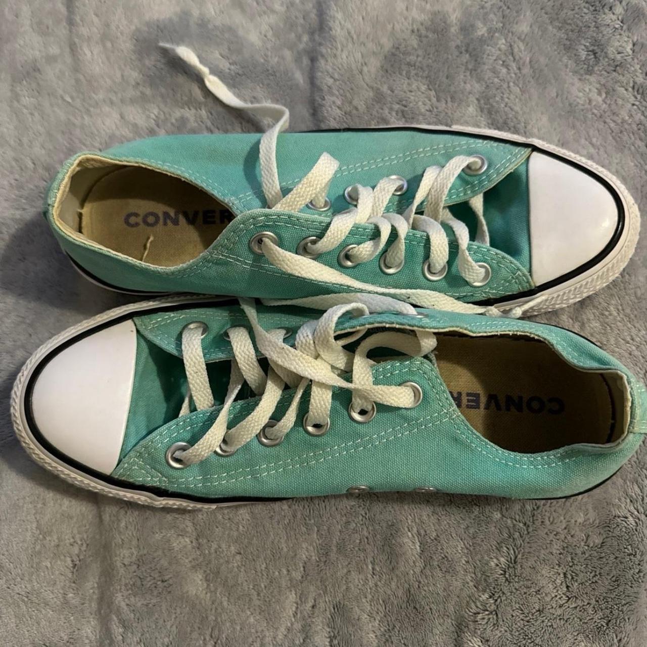 Low top teal Converse No PayPal pls!! #converse... - Depop
