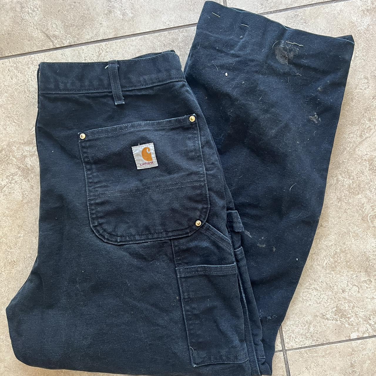 Vintage Made in USA Carhartt Double Knees Size 36x30... - Depop