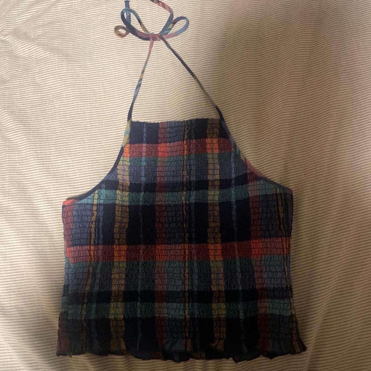 Low back halter top lightly worn, great condition. | Depop