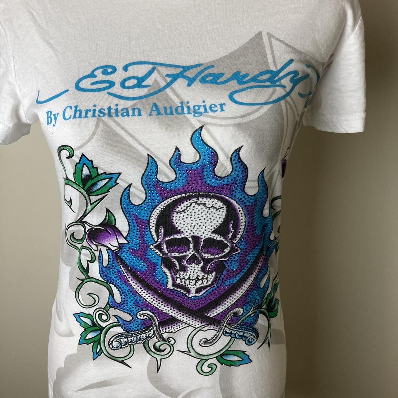 Ed Hardy tee Great condition labelled size large... - Depop