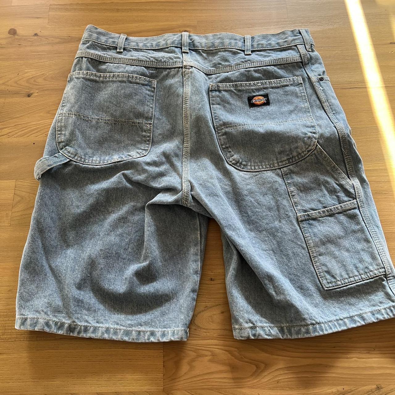 Light blue wash Dickies jorts 34” - Only worn once... - Depop