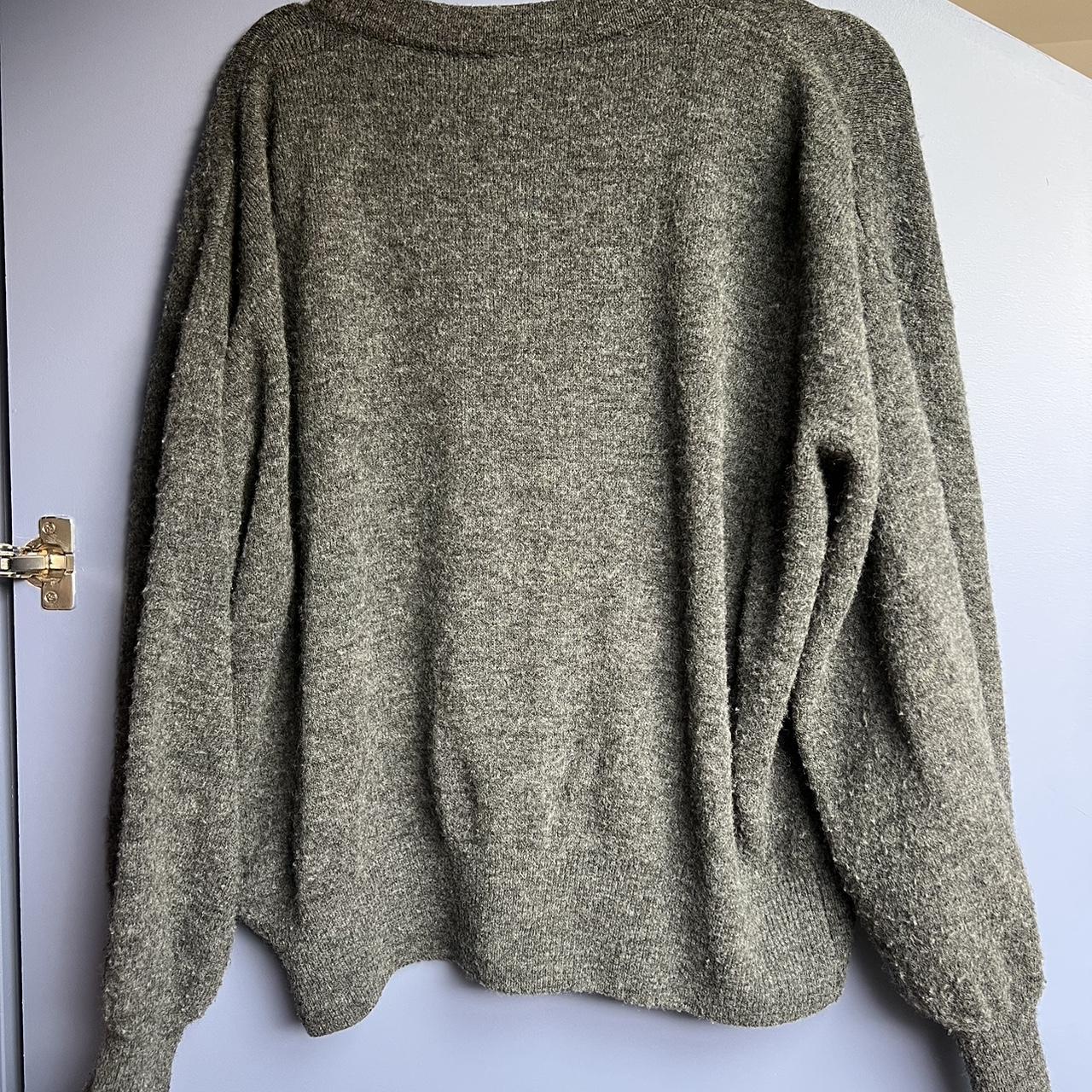 American Vintage oversized grey cardigan Chunky soft... - Depop