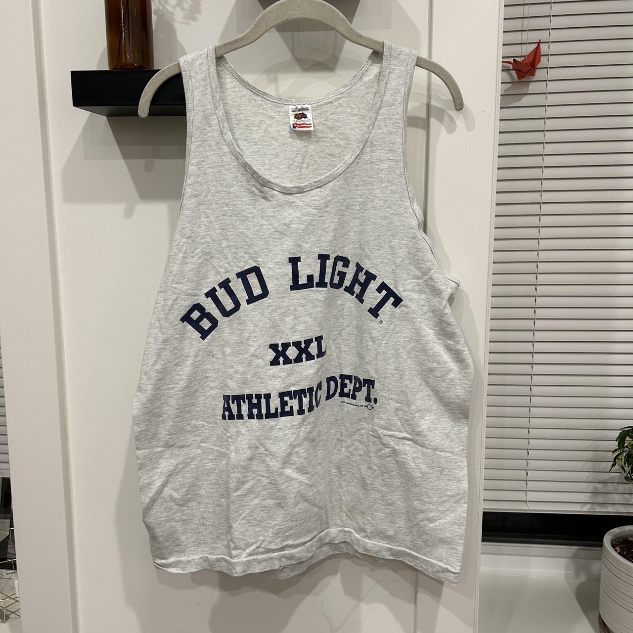 Vintage 1990s Bud Light Tank Top Like news size... - Depop