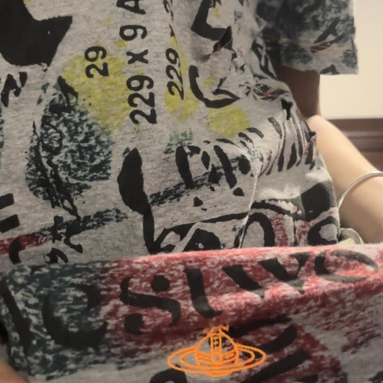 small Vivienne Westwood tee shirt bottom was cut but... - Depop