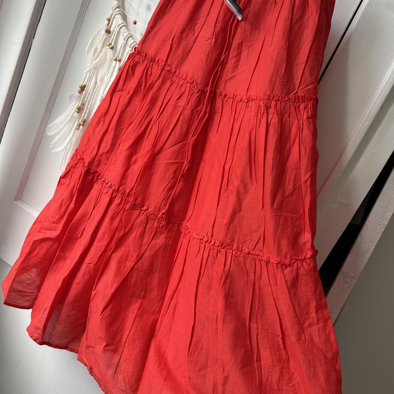 Primak red maxi skirt Size 2 - NWT #NWT... - Depop
