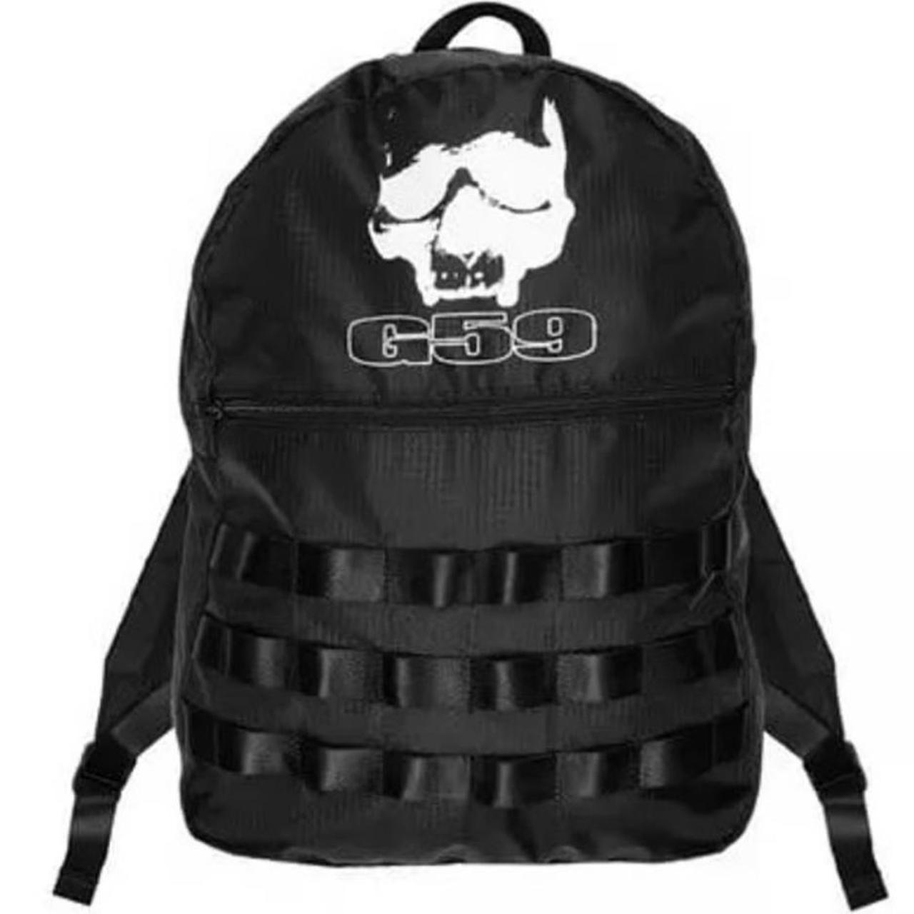 NWT Black & white G59 foldable backpack PACKABLE... | Depop
