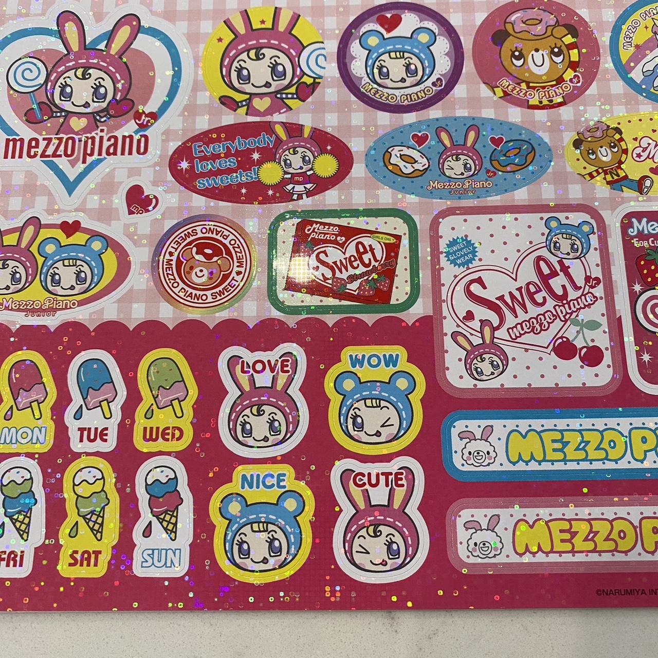 Mezzo piano sticker sheet Vintage Japanese... - Depop