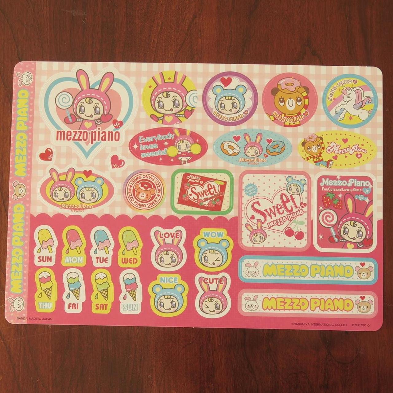 Mezzo piano sticker sheet Vintage Japanese... - Depop
