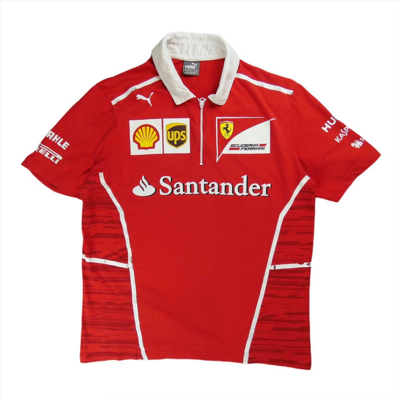 Ferrari Santander F1 Racing polo shirt Red... - Depop