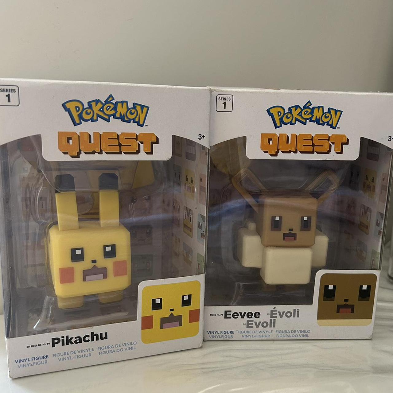 Pokémon Quest- Eevee and Pikachu figures £8 each OR... - Depop