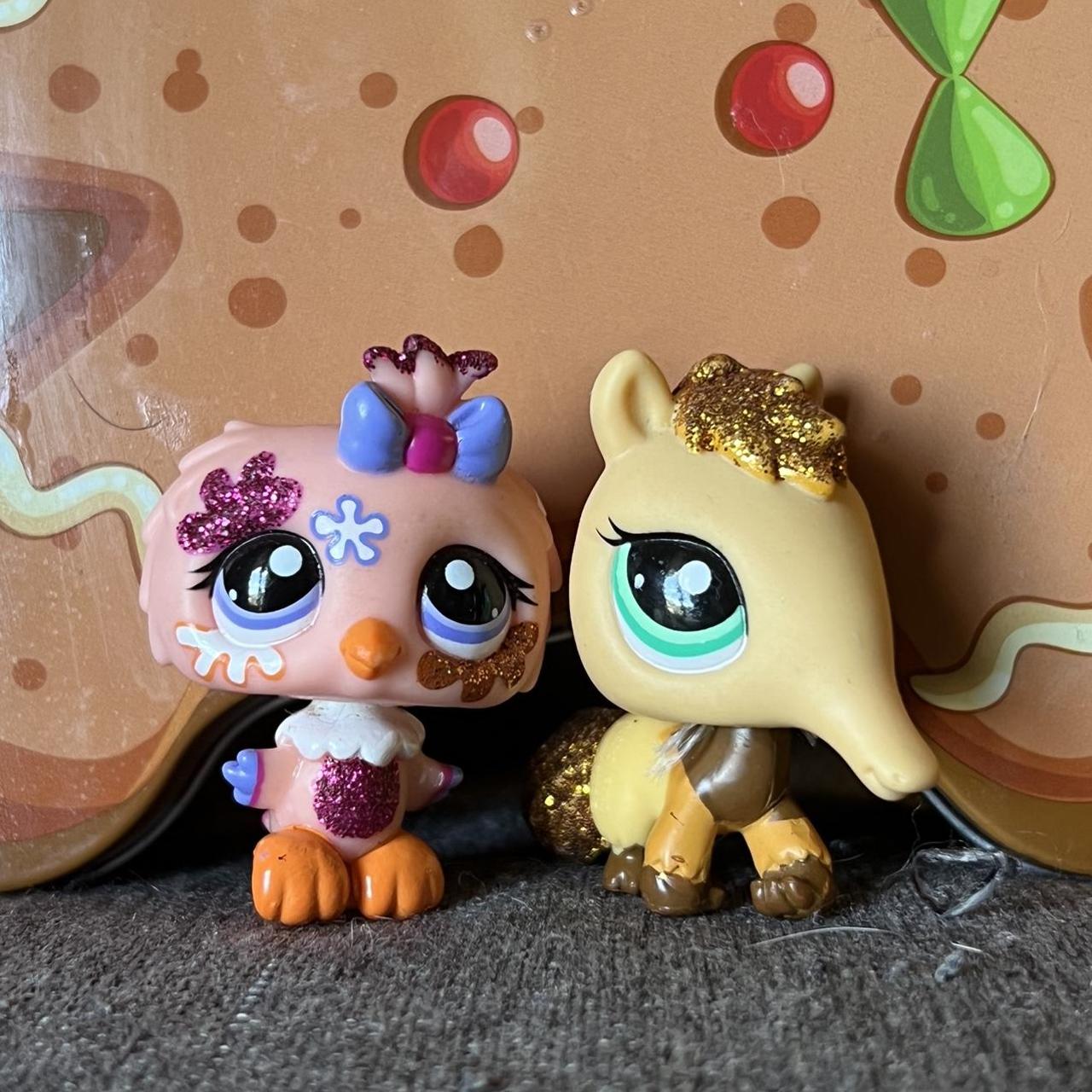 authentic sparkly LPS owl and lps ant eater! #lps - Depop