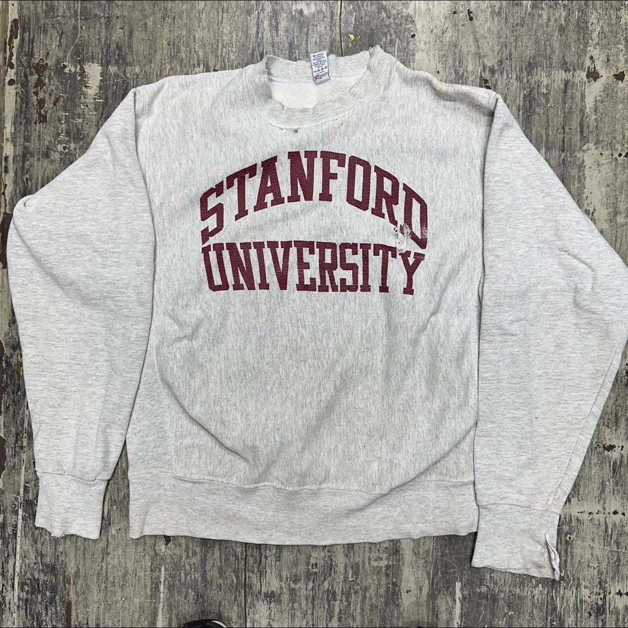 Stanford university reverse weave style crewneck... - Depop