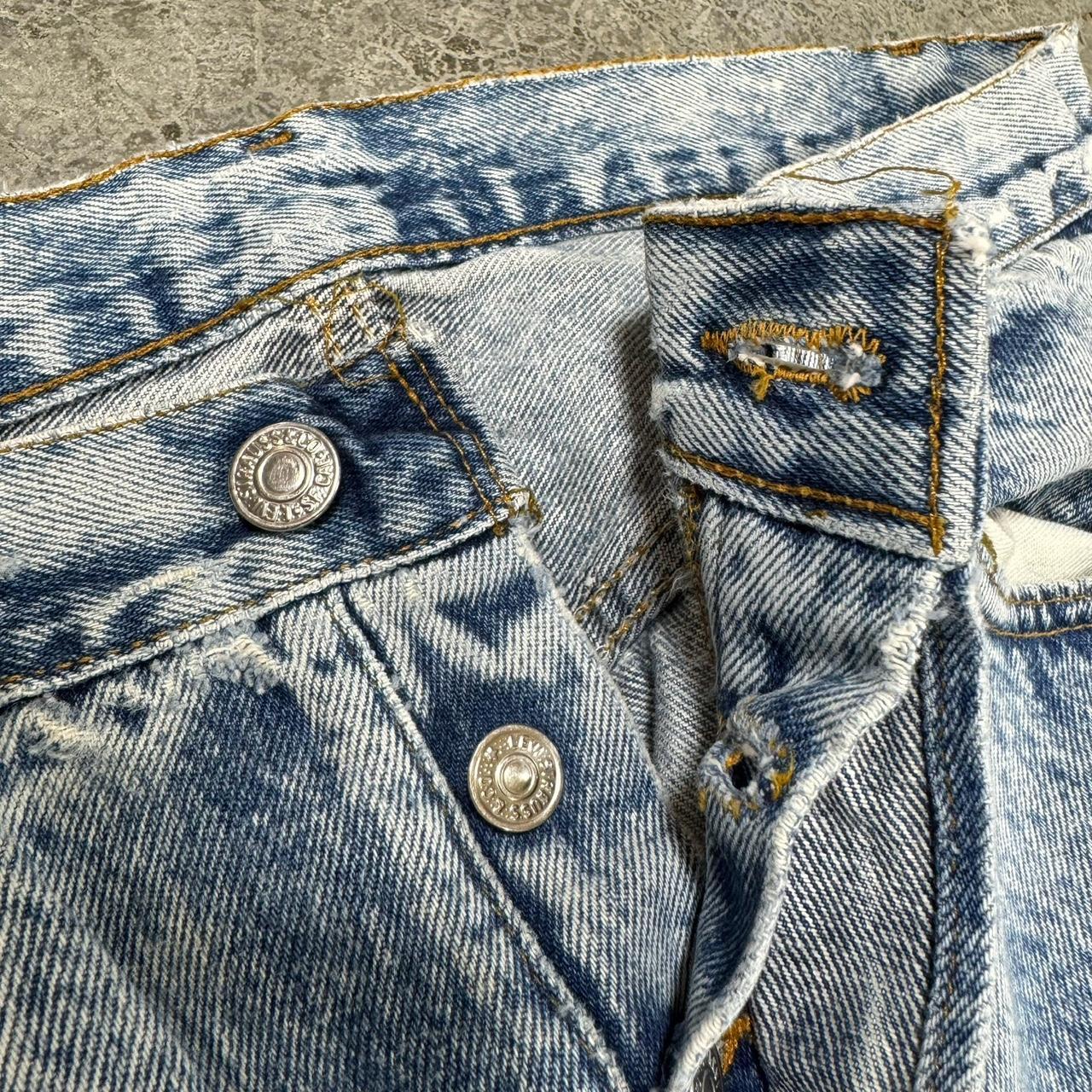 1987 Levi’s 501 straight leg jeans acid washed good... - Depop