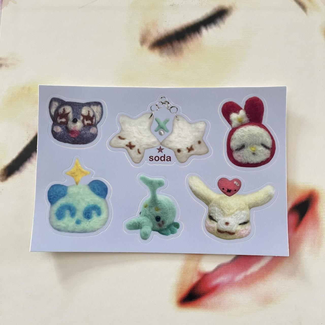 soft sculpture sticker sheet🍏 4”x6” sticker sheet,... - Depop