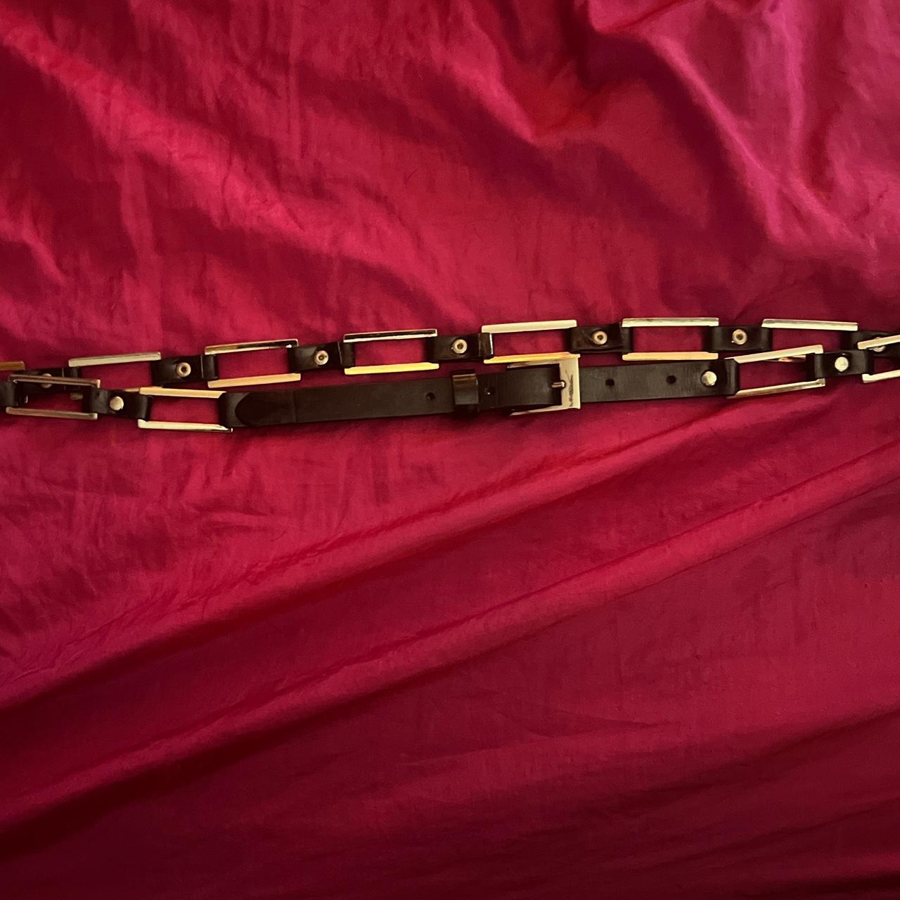 Black and silver belt. 38inch #90’s #accessories - Depop