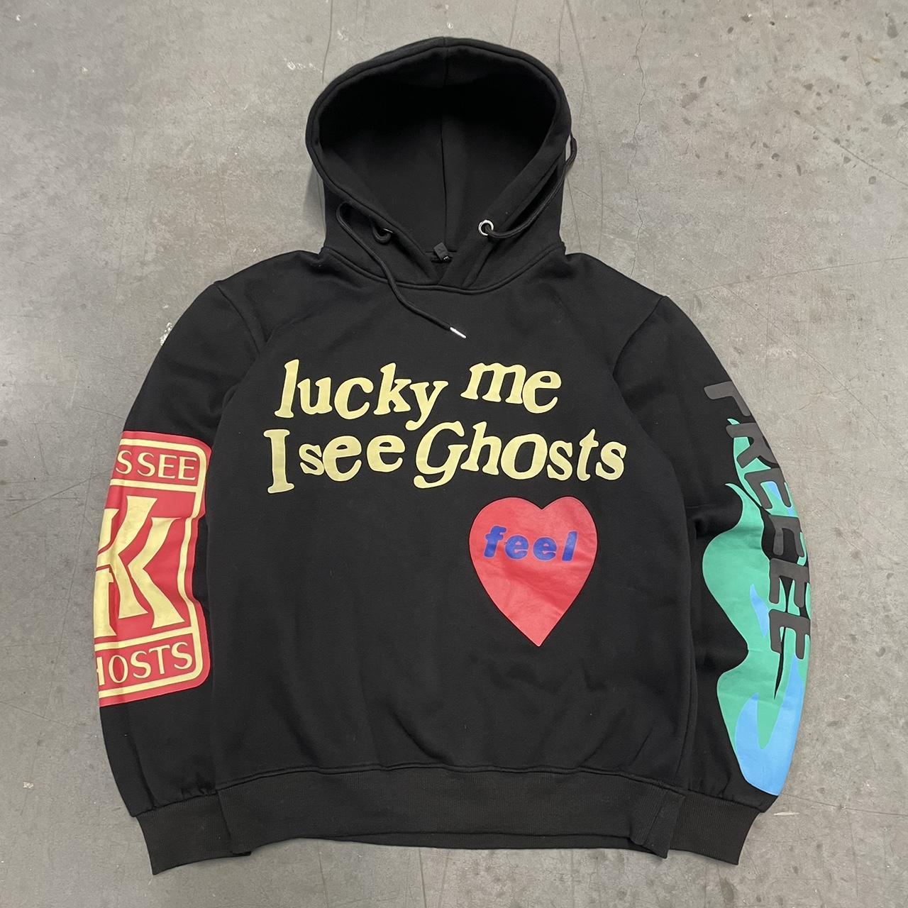 VINTAGE Y2K 🥾 LUCKY ME I SEE GHOSTS KID CUDI HOODIE... - Depop