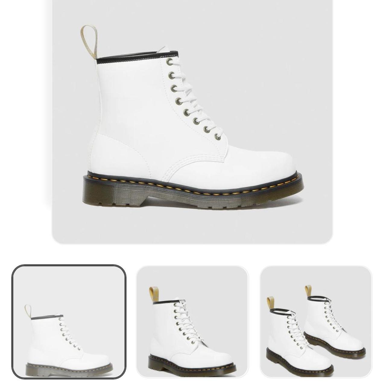 Doc Martens women’s white 1460 size 7 - Depop