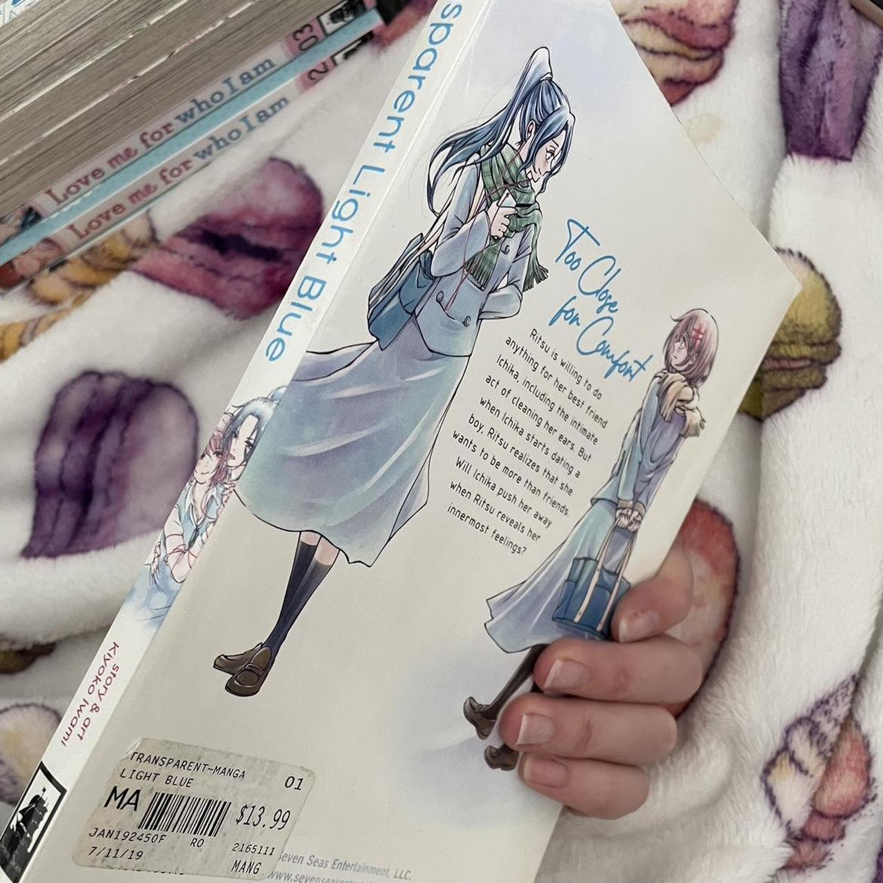 transparent light blue manga !! great condition,... - Depop