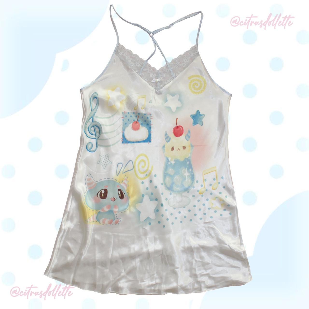 Keke the blue monster slip dress! ice blue slip with... | Depop