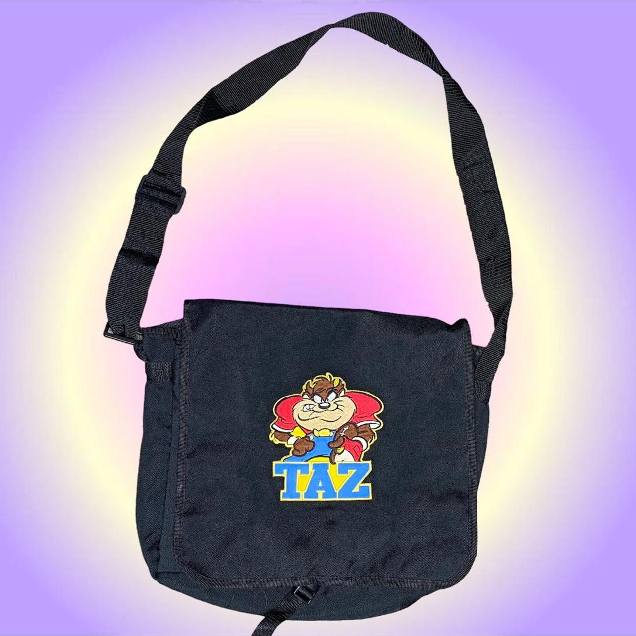 Vintage 1990s Taz Football Messenger Looney Tune... - Depop