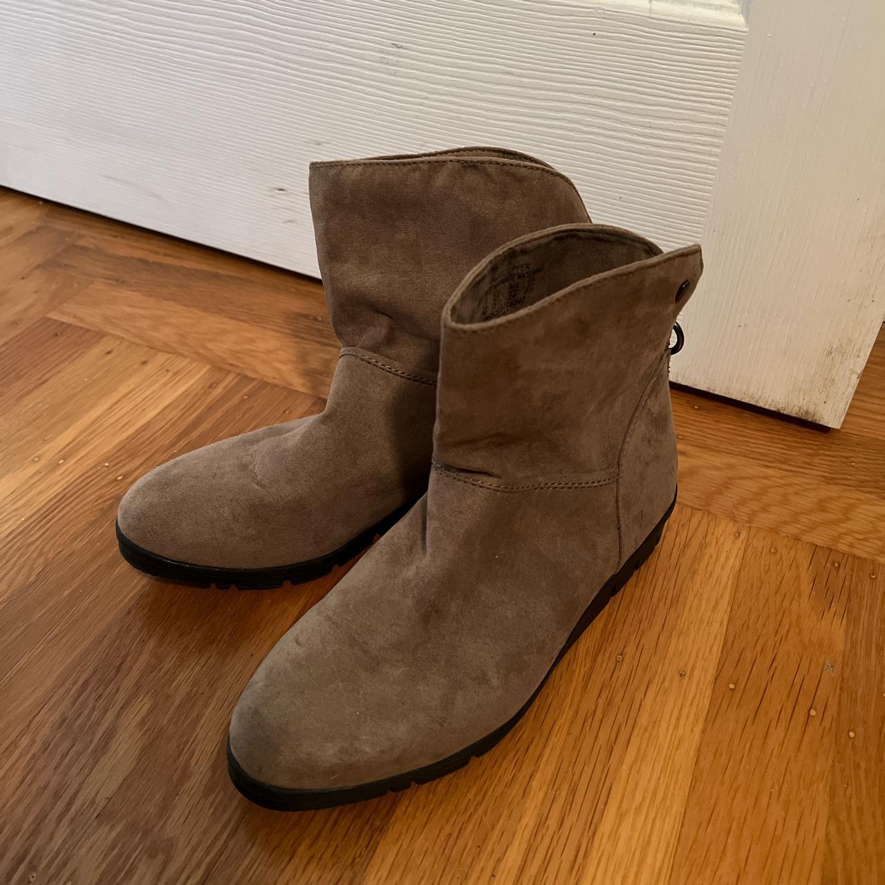 beige/taupe ankle booties • brand is basic... - Depop