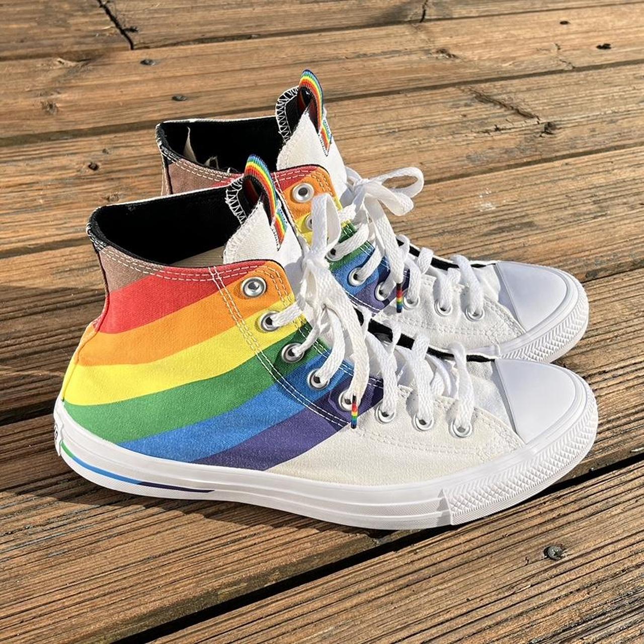 extremely rare limited edition pride converse in... - Depop