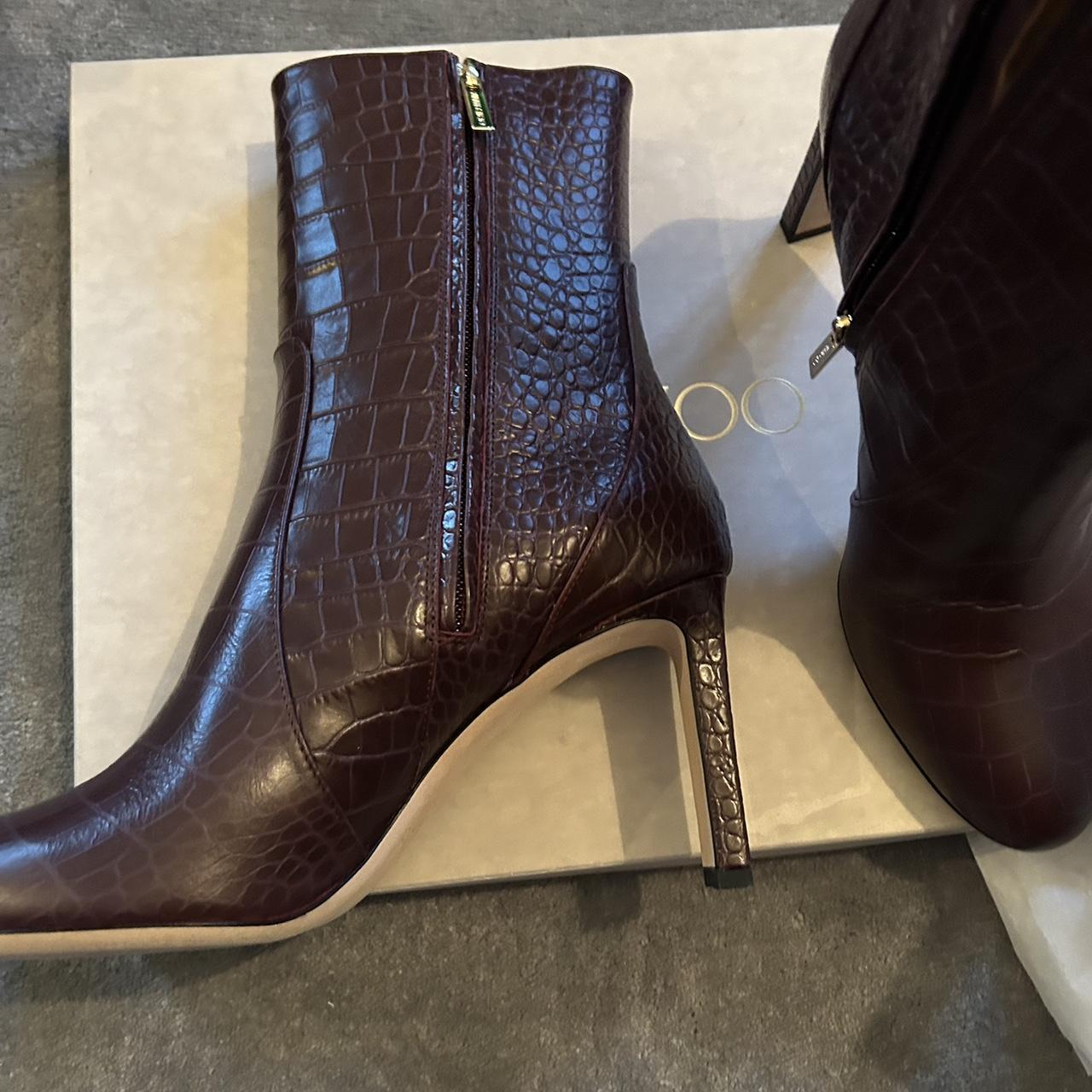 Jimmy choo mock croc ankle boots with JC signature... - Depop