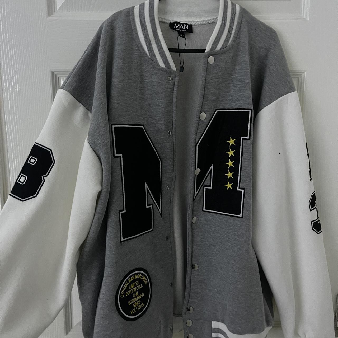 Boohoo man varsity jacket Very cool Can be worn by... - Depop