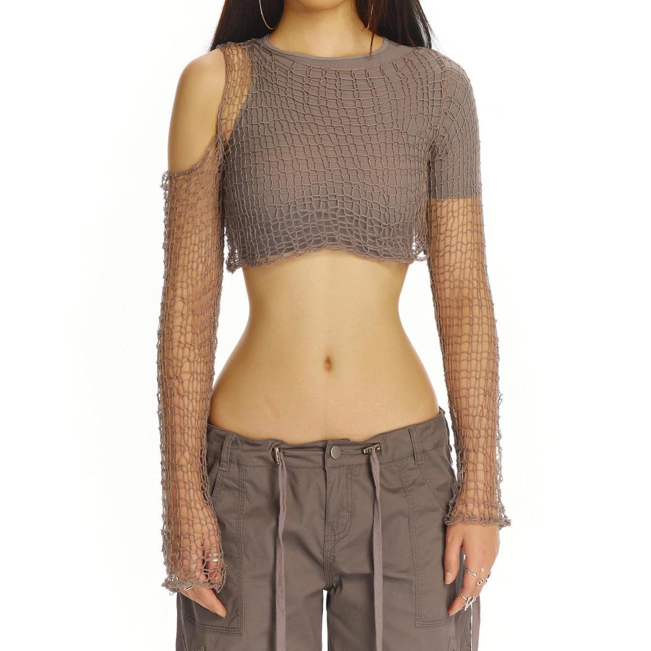 The Kript Women's Grey Crop-top | Depop