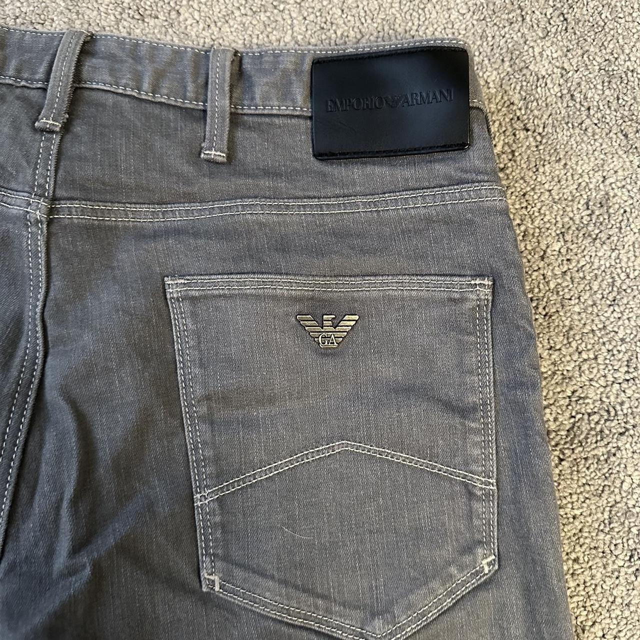 Medium Grey Armani Jeans - Depop