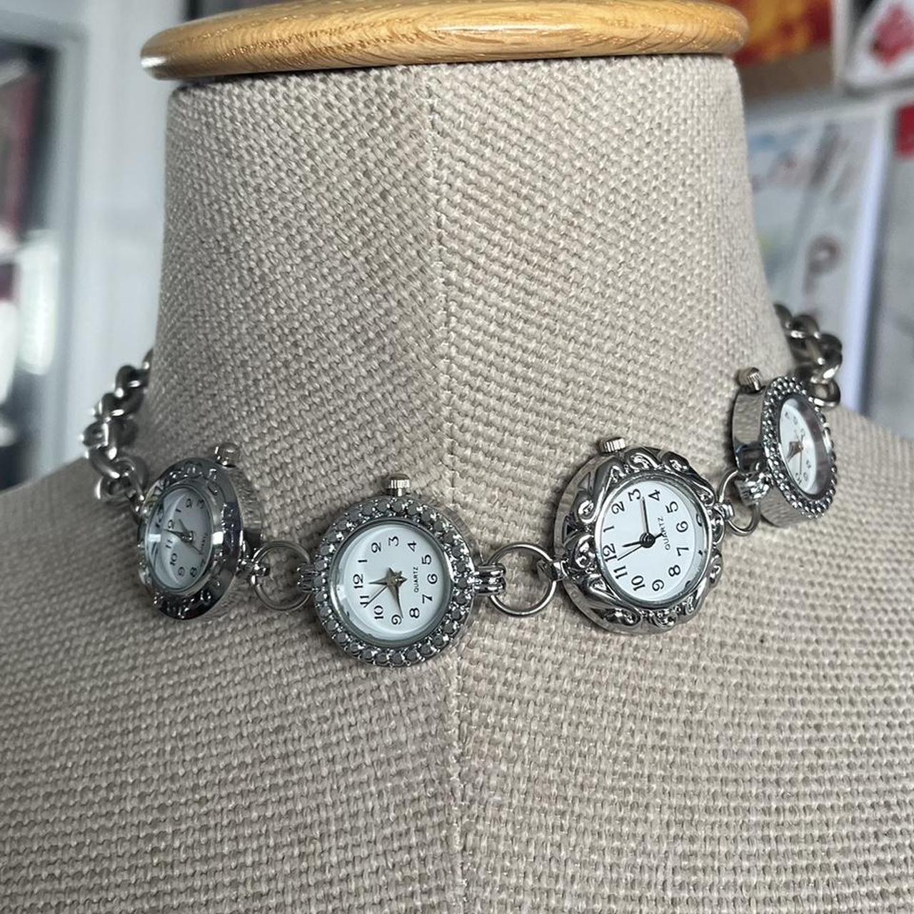 Vintage repurposed watch faces chain... - Depop
