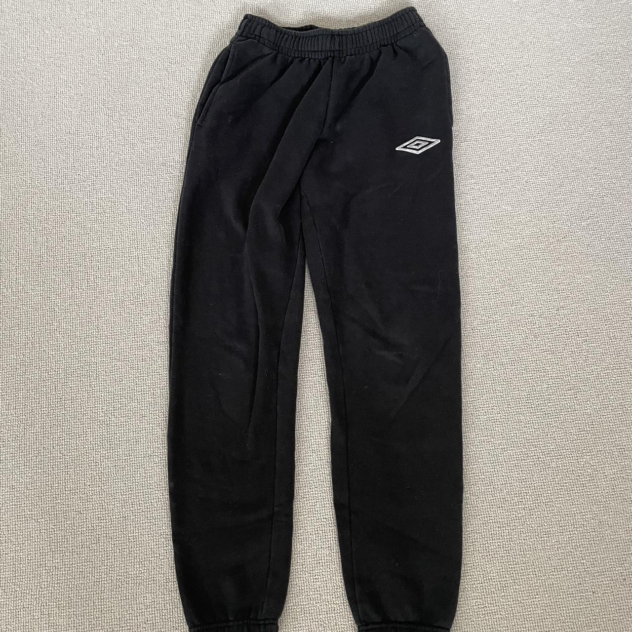 Umbro black trackies rlly comfy // size s ⚠️IF GONNA... - Depop