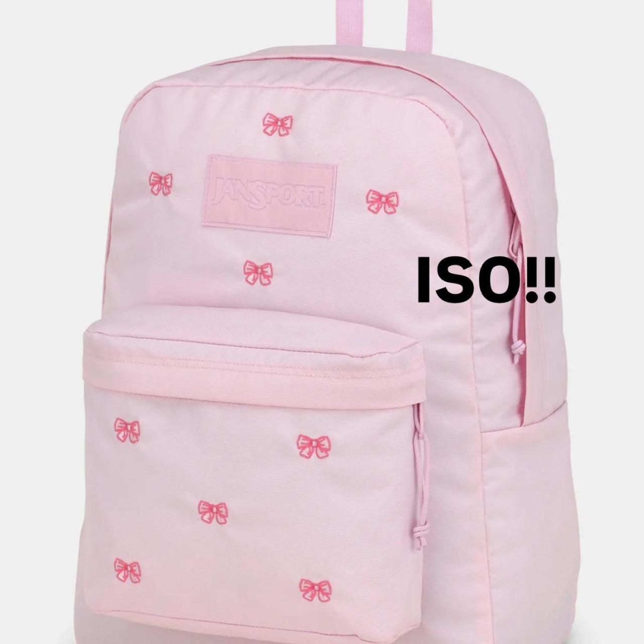 ISO this Jansport pink bow backpack!!! Willing to... - Depop