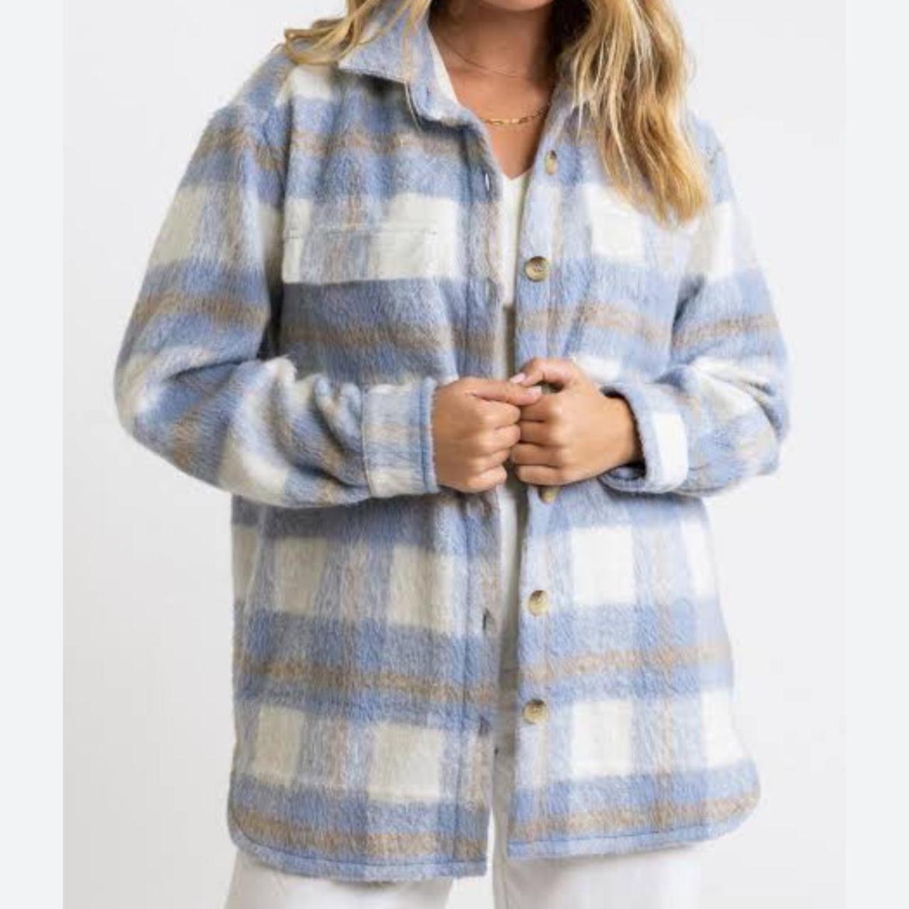 Rhythm livin oversized shacket size 8, never worn... - Depop