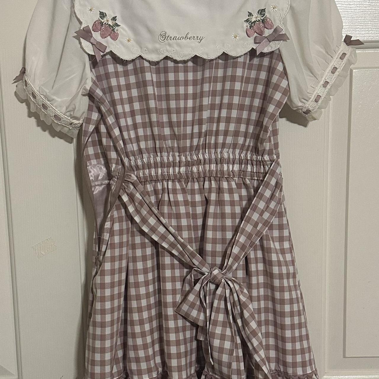 Liz Lisa strawberry gingham dresses NWOT. - Depop