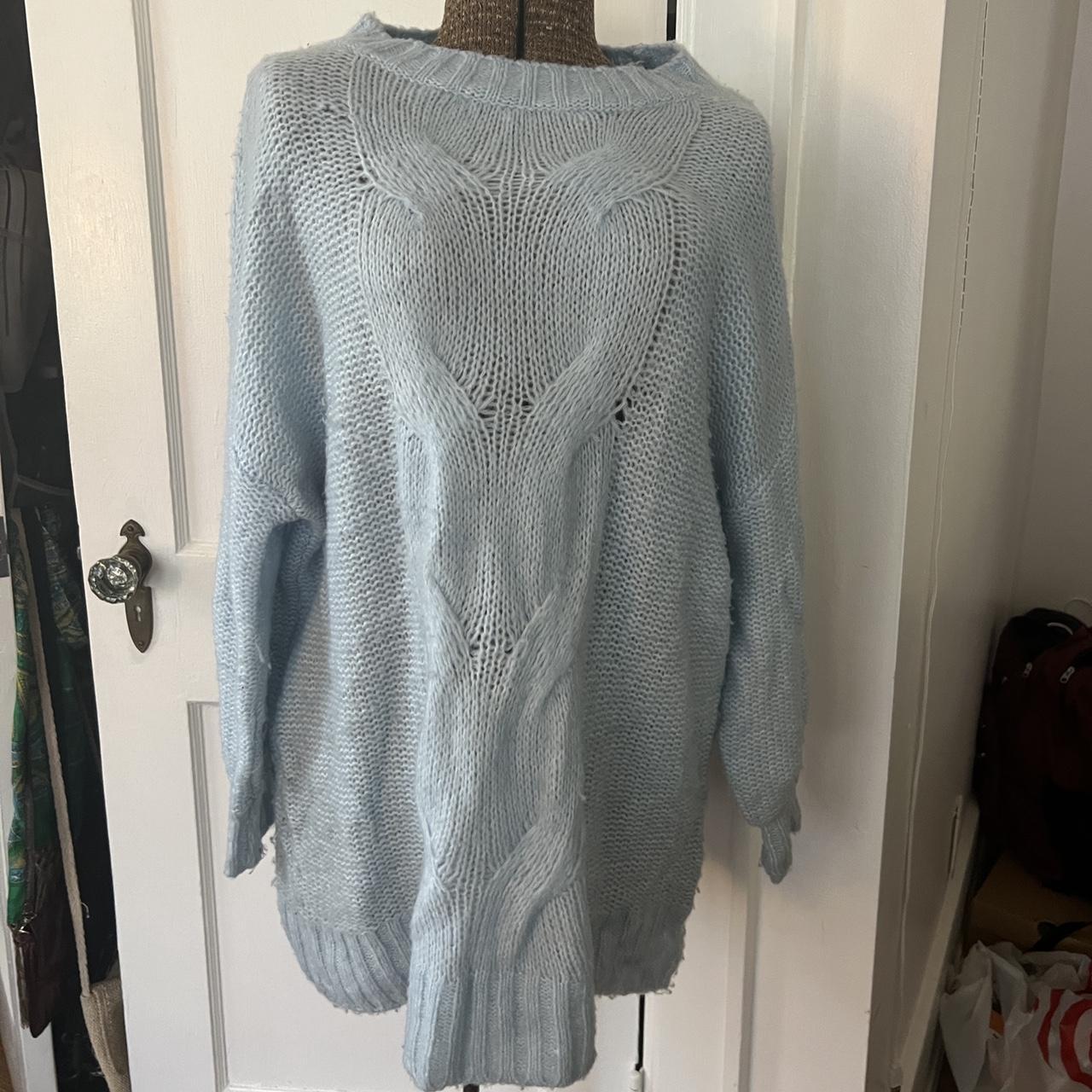 Aerie light blue knitted sweater Size medium but... - Depop