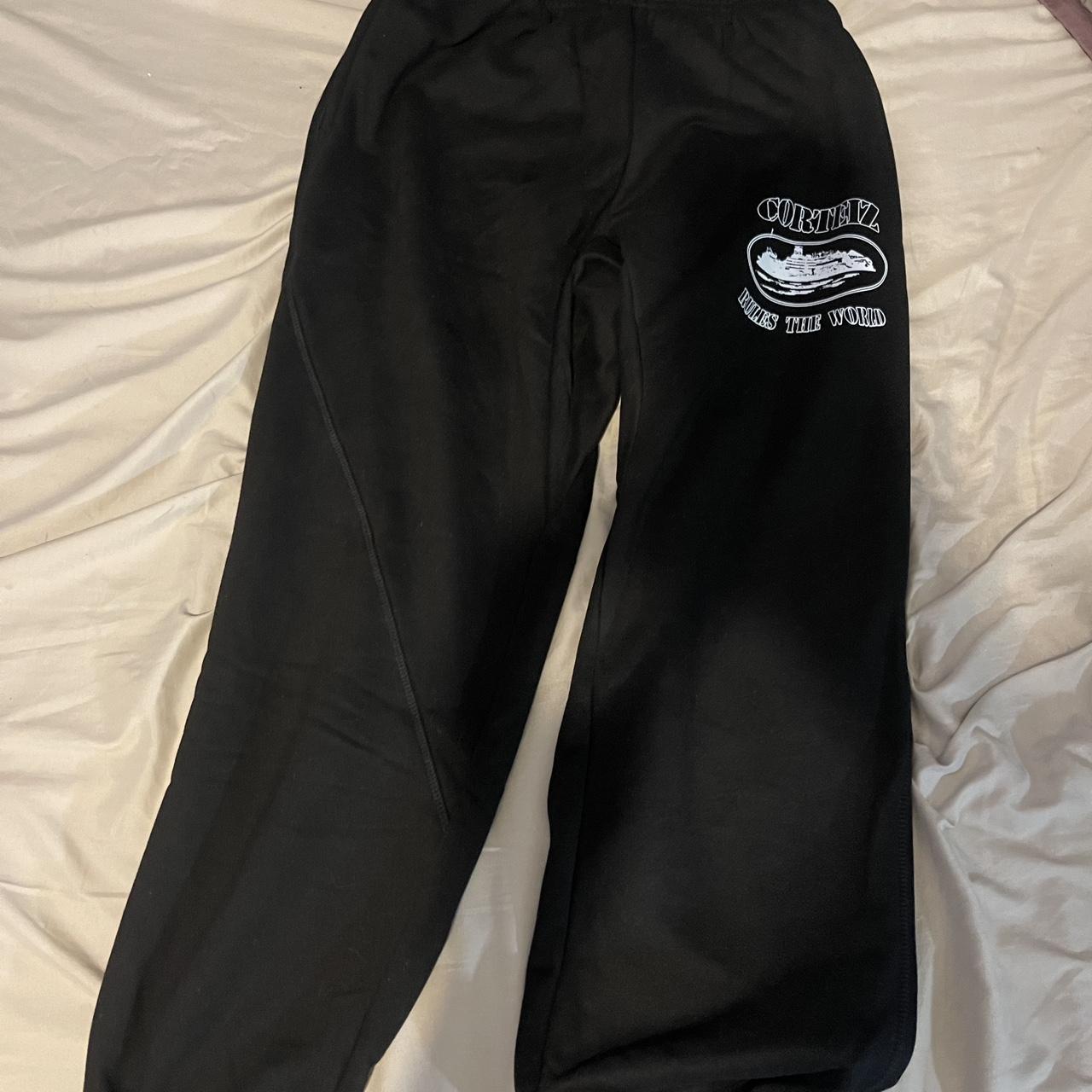 Corteiz rules the world jogger black size S brand... - Depop