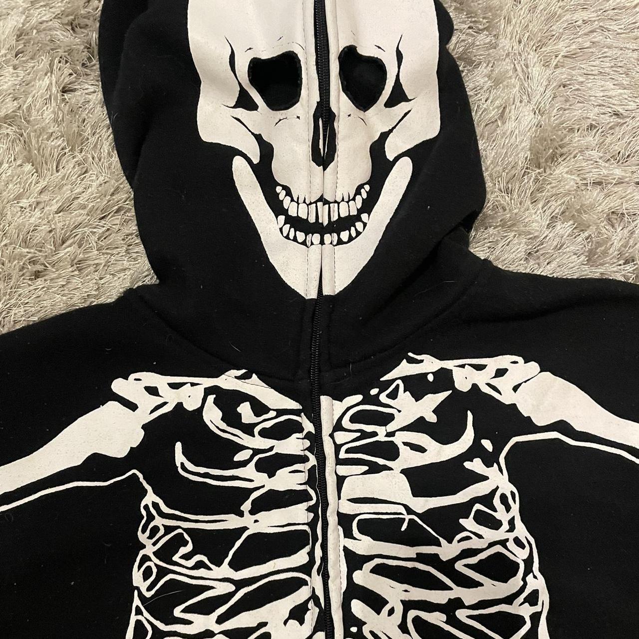 Super cool skeleton zip up. The zipper zips all the... - Depop