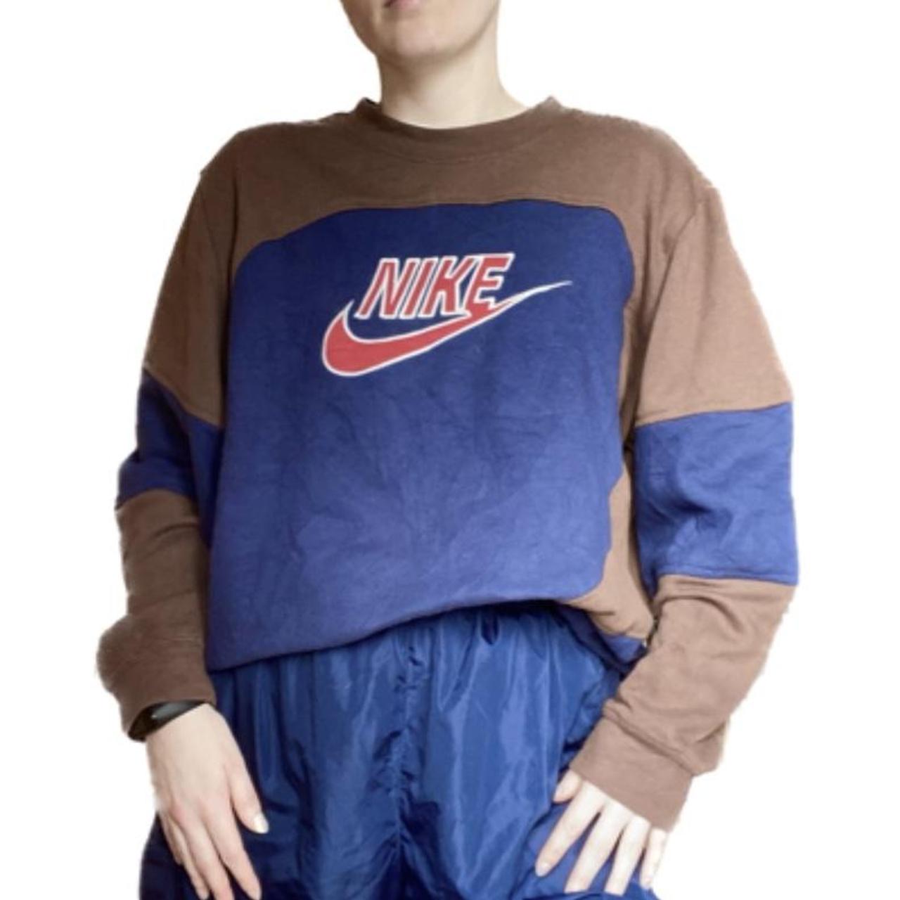 Awesome Authentic Vintage Reworked Nike Crew Neck Depop