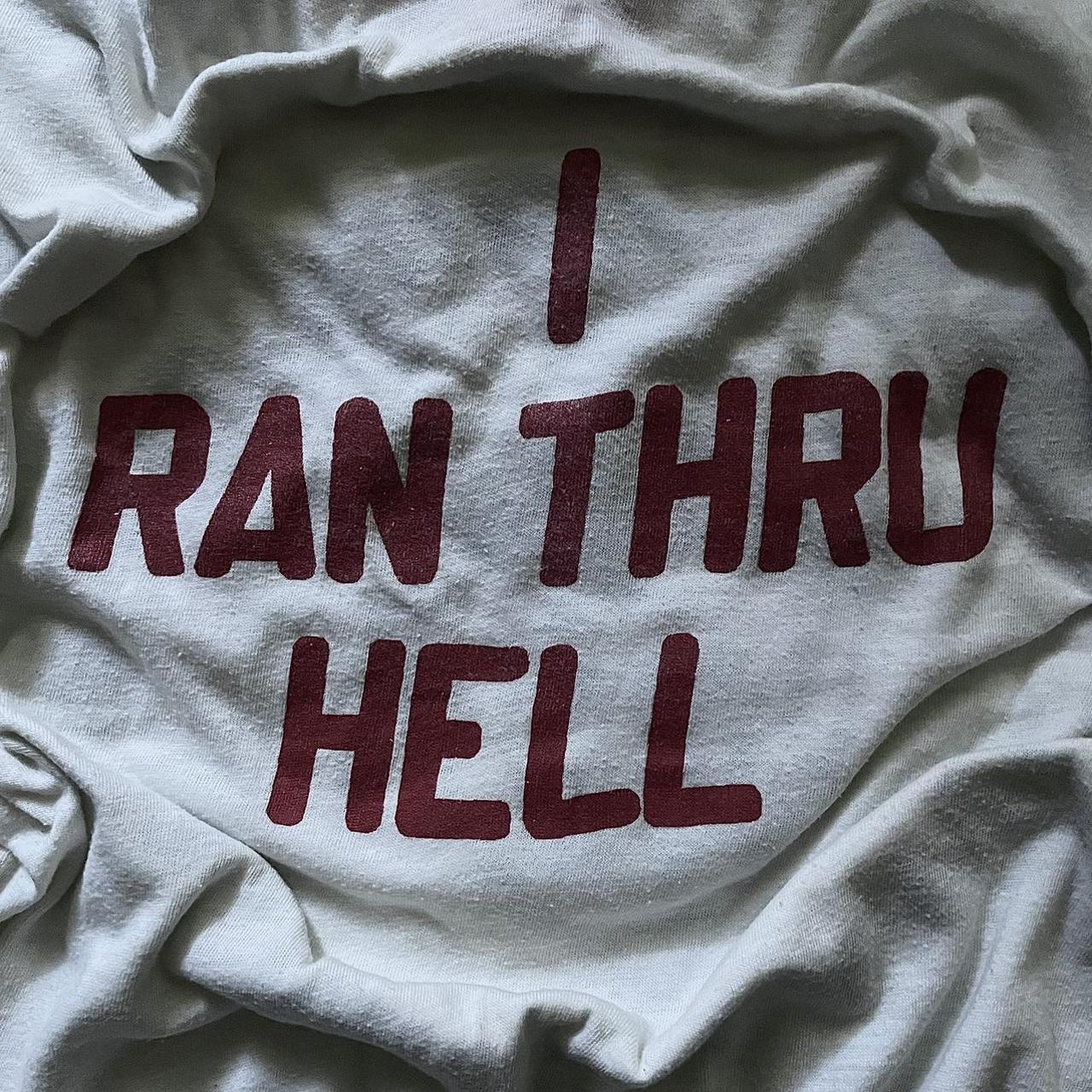 Vintage 70s ‘Ran Thru Hell’ Ringer T-Shirt One of... | Depop