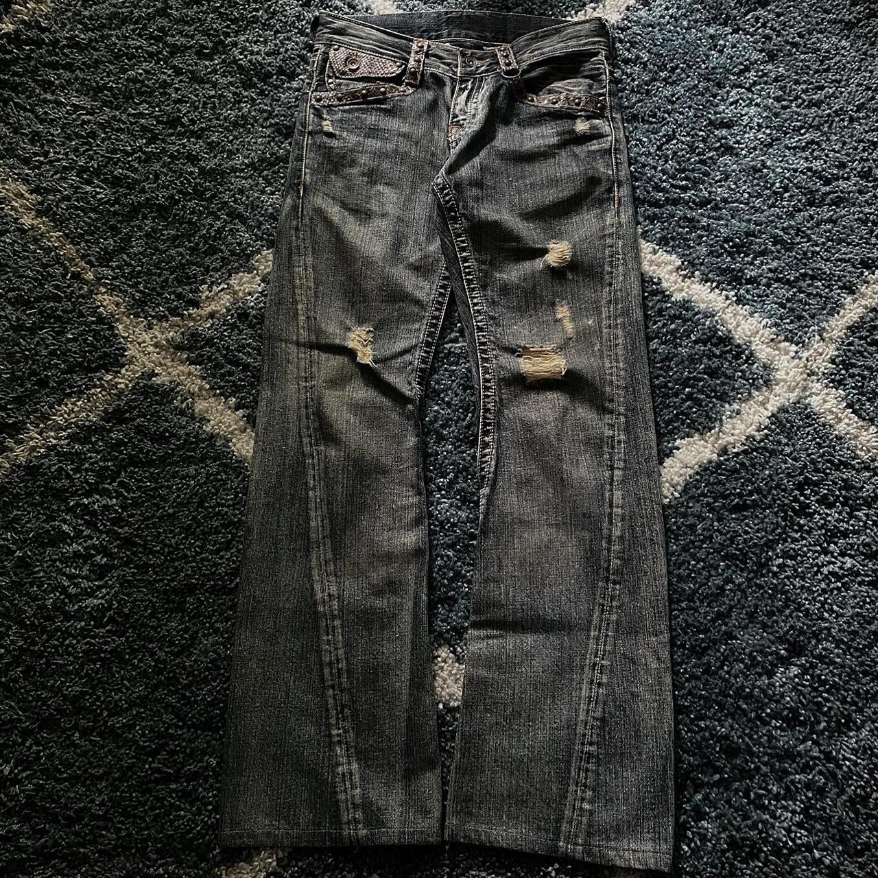 Semantic Design Spiral Cut Python Jeans A pair of... - Depop